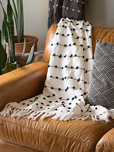 DII Woven Loop Throw Collection, 50x60, Off-White