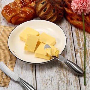 Mudder 8 Pieces Cheese Spreader Knife Multipurpose Stainless Steel Butter Spreader Knives Condiment Knives Cheese Knife for Home Kitchen Use