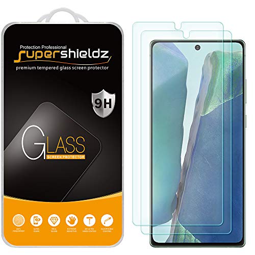 (2 Pack) Supershieldz Designed for Samsung Galaxy Note 20 5G Tempered Glass Screen Protector, Anti Scratch, Bubble Free