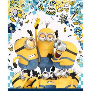 unique despicable me minions 2 plastic loot bags - 9" x 7.5", 8 pcs