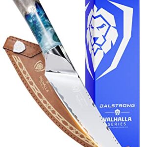 Dalstrong Fillet Knife - 6.5 inch - Valhalla Series - 9CR18MOV HC Steel - Celestial Resin & Wood Handle - Meat Cutting, Carving, Bone, Trimming, Deboning - Leather Sheath Included