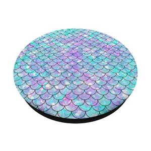 Mermaid Colorful Tail Fish Scale Aqua Ocean lovers Gift PopSockets PopGrip: Swappable Grip for Phones & Tablets