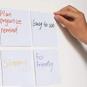 Dry Erase Sticky Notes . 4×6 inches 5- Pack, Very Convenient Reminders, Labels, and Decals，Never Buy Paper Notes Again, Its Eco-Friendly!