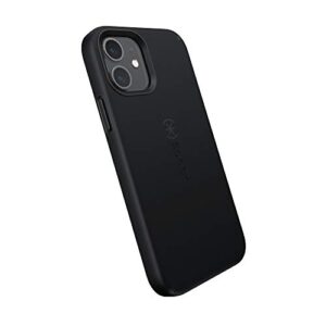 speck iphone 12 case - drop protection fits iphone 12 pro & iphone 12 phones - scratch resistant dual layer case with soft touch coating - black candyshell pro