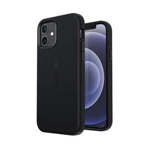 Speck iPhone 12 Case - Drop Protection Fits iPhone 12 Pro & iPhone 12 Phones - Scratch Resistant Dual Layer Case with Soft Touch Coating - Black CandyShell Pro