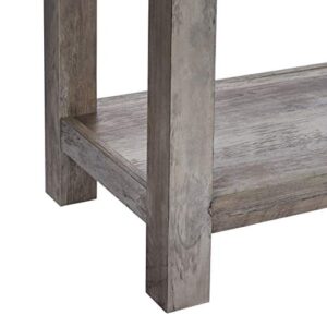 ROCKPOINT Furniture Barn Style Farmhouse Rectangle Accent Entryway Table, Grey Wash