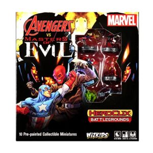 marvel heroclix battlegrounds: avengers vs masters of evil game | 10 miniatures