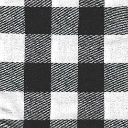 Yarn Dyed Flannel Plaid Black & White (15 Yard Bolt)