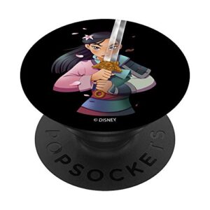 disney mulan artistic sword portrait popsockets swappable popgrip