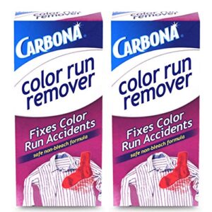 carbona® color run remover | powerful color bleed eliminator | fixes color run accidents | 2.6 oz, 2 pack