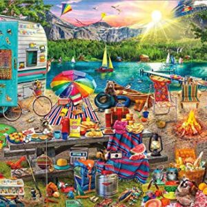 Puzzles for Adults 500 Pieces Family Camping Educational Puzzle Games for Home Decoration for Friends