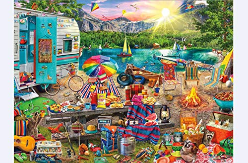 Puzzles for Adults 500 Pieces Family Camping Educational Puzzle Games for Home Decoration for Friends