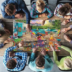 Puzzles for Adults 500 Pieces Family Camping Educational Puzzle Games for Home Decoration for Friends