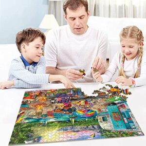 Puzzles for Adults 500 Pieces Family Camping Educational Puzzle Games for Home Decoration for Friends