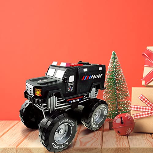 Dazmers Monster Truck Police Car Toy with Lights and Siren with Sound for Boys and Girls Ages 3-5+