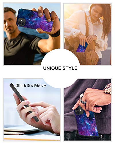 BENTOBEN Compatible with iPhone 12 Case and iPhone 12 Pro Case, Slim Fit Glow in The Dark Soft Flexible Bumper Protective Non-Slip Cases Cover for Apple iPhone 12/12 Pro 6.1" 5G (2020), Nebula/Galaxy