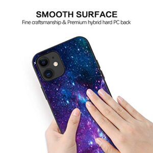 BENTOBEN Compatible with iPhone 12 Case and iPhone 12 Pro Case, Slim Fit Glow in The Dark Soft Flexible Bumper Protective Non-Slip Cases Cover for Apple iPhone 12/12 Pro 6.1" 5G (2020), Nebula/Galaxy