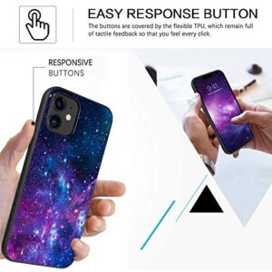 BENTOBEN Compatible with iPhone 12 Case and iPhone 12 Pro Case, Slim Fit Glow in The Dark Soft Flexible Bumper Protective Non-Slip Cases Cover for Apple iPhone 12/12 Pro 6.1" 5G (2020), Nebula/Galaxy