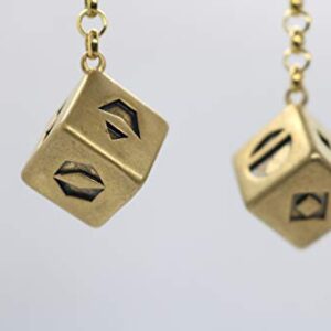 Smuggler's Dice Accurate Stainless Steel Gold Plated Deluxe Solo Dice - Antique