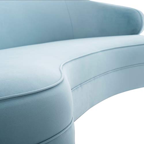 Safavieh Couture Primrose Glam Light Blue Velvet Curved Sofas