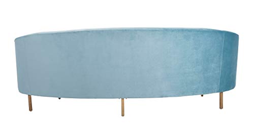 Safavieh Couture Primrose Glam Light Blue Velvet Curved Sofas