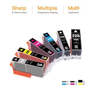 E-Z Ink (TM Compatible Ink Cartridge Replacement for Canon PGI-225 CLI-226 to use with MG6220 MG6120 MG8220 MG8120 MG8120B (3 Gray, 3 Large Black, 3 Small Black, 3 Cyan, 3 Magenta, 3 Yellow) 18 Pack