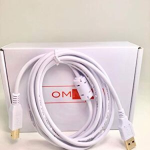 OMNIHIL 8FT-White High Speed USB 2.0 Cable Compatible with Canon imageCLASS MF731Cdw Color Laser Printer