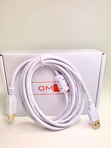 OMNIHIL 8FT-White High Speed USB 2.0 Cable Compatible with Canon imageCLASS MF731Cdw Color Laser Printer