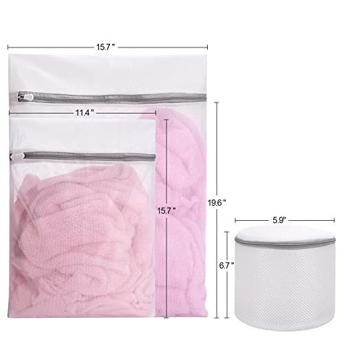 XCX Mesh Laundry Bags with Four Combinations, Laundry Bra Lingerie Mesh Wash Bags for Different Laundry Needs, Delicates Laundry Bag for Blouse, Underwear (D-7 Pack)