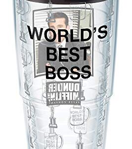 Tervis Made in USA Double Walled The Office Insulated Tumbler Cup Keeps Drinks Cold & Hot, 24oz, Worlds Best Boss