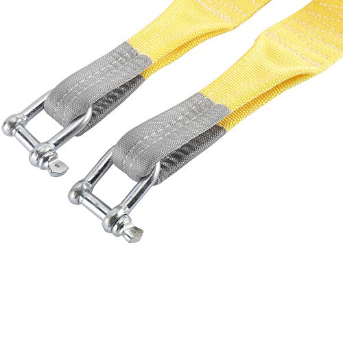 Artilife Heavy Duty 3" x 20' Recovery Tow Strap 11020Lbs with Reflective Protective Loop, Emergency Recovery Towing Rope with 2 Hooks for Car, SUV, Truck (Yellow)