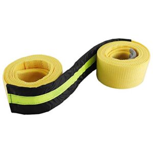 Artilife Heavy Duty 3" x 20' Recovery Tow Strap 11020Lbs with Reflective Protective Loop, Emergency Recovery Towing Rope with 2 Hooks for Car, SUV, Truck (Yellow)