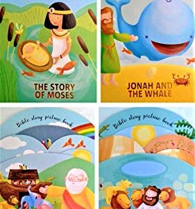 Greenbrier International Bible Story Picture Books: Story of Daniel, Moses, Jonah & Noahs Ark Board Books - Set of 4