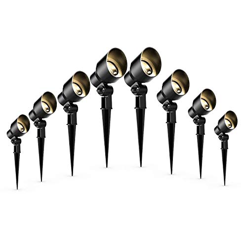 Malibu Low Voltage Outdoor Landscape Lighting 8 Pack 20 Watt Floodlight Halogen Garden Light for Driveway Yard, Lawn Flood Garden 8301-9604-08