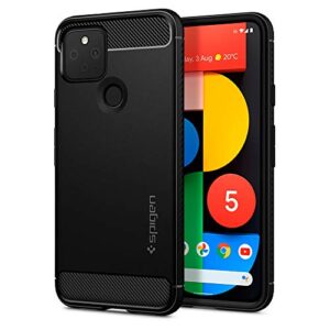 spigen rugged armor designed for pixel 5 case (2020) - matte black