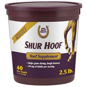 horse health shur hoof hoof supplement for horses, helps grow strong, tough hooves, 2.5 pound, 40 day supply