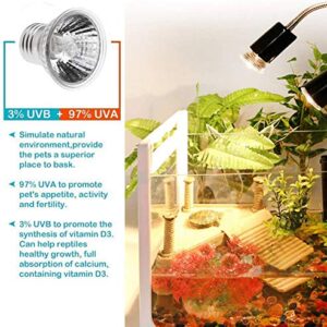 YXW UVA+UVB Bulbs, Heat and Light for Reptiles and Amphibian Tanks, Terrariums and Cages | Works with Various Lamp Fixtures