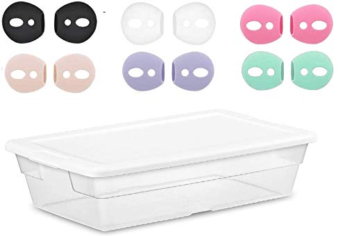 JNSA Fit in Case Airpods Tips Ear Skins AirPods Covers Compatible with AirPods 2 / AirPods 1 / EarPods, Ultra-Thin Anti-Slip Earbuds Silicone AirPods Ear Tips,6 Pairs 6 Colors