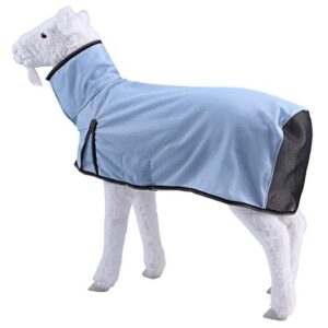 LEAFOREST Sheep Cover, Sheep Blankets for Show Lambs, Sheep Supplies Sheep Covers for Lambs (Blue, M)