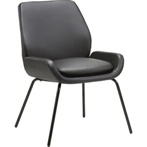 Lorell U Shaped Guest Chair, Black