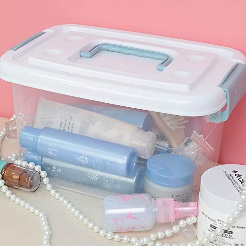 Sosody 5.5 Quart Plastic Clear Storage Bins, Clear Latching Boxes, 6 Packs