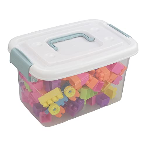 Sosody 5.5 Quart Plastic Clear Storage Bins, Clear Latching Boxes, 6 Packs