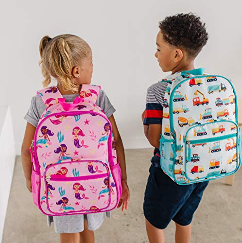 Wildkin Day2Day Kids Backpack for Boys and Girls, Perfect for Elementary Backpack for Kids, Features Front and 2 Side Mesh Pocket, Ideal Size for School and Travel Backpacks (Modern Construction)