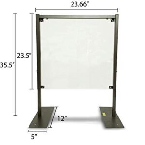 Tabletop Sneeze Shield 24" H X 24" W Protective Barrier with Transaction for Counter, Reception, and Checkout in Store or Office - Protective Cashiers, Receptionist and Customers.