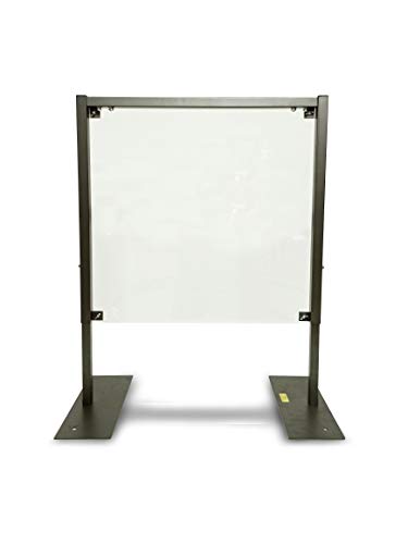 Tabletop Sneeze Shield 24" H X 24" W Protective Barrier with Transaction for Counter, Reception, and Checkout in Store or Office - Protective Cashiers, Receptionist and Customers.