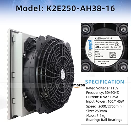 Original New K2E250-AH38-16 115V 145W ebmpapst Cabinet Radiator Fan