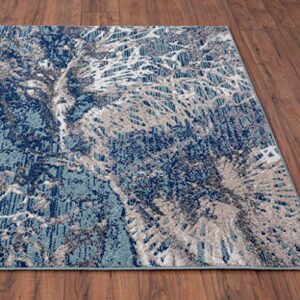 LUXE WEAVERS Beverly Collection Modern Area Rug 6494 Blue 8x10