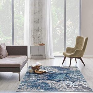 LUXE WEAVERS Beverly Collection Modern Area Rug 6494 Blue 8x10