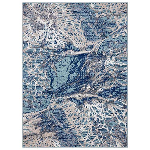 LUXE WEAVERS Beverly Collection Modern Area Rug 6494 Blue 8x10