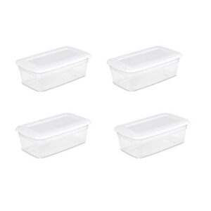 sterilite 6-quart storage bin shoe box - clear (6)